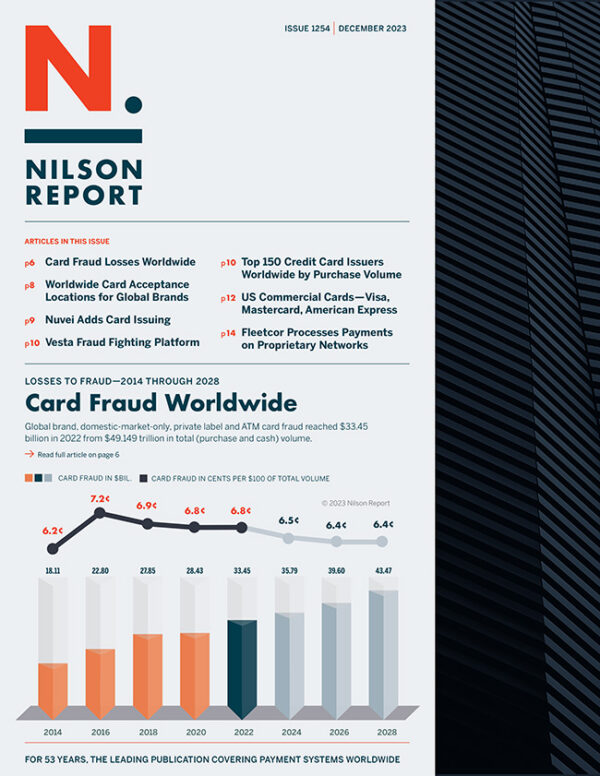 Card Fraud Losses Worldwide in 2022 - Nilson Report