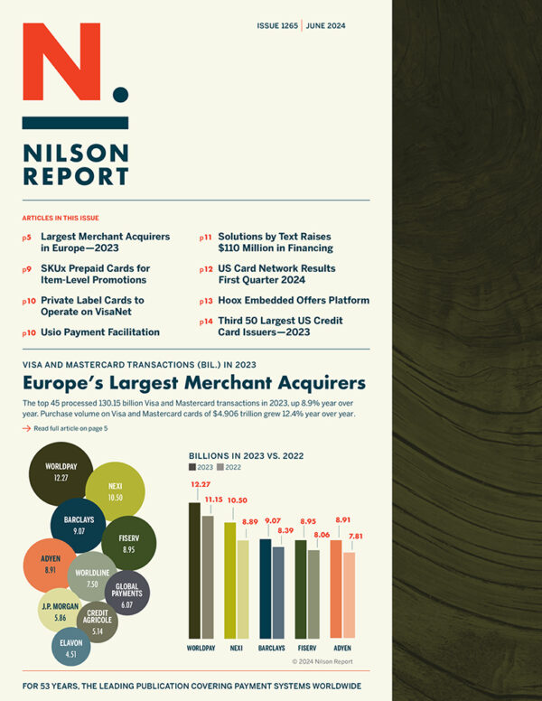 US Card Network Results First Quarter 2024 - Nilson Report