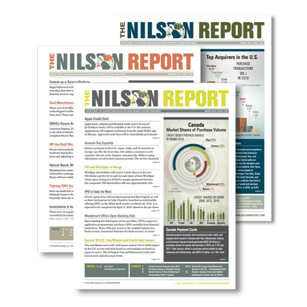 Order Back Issues - Nilson Report